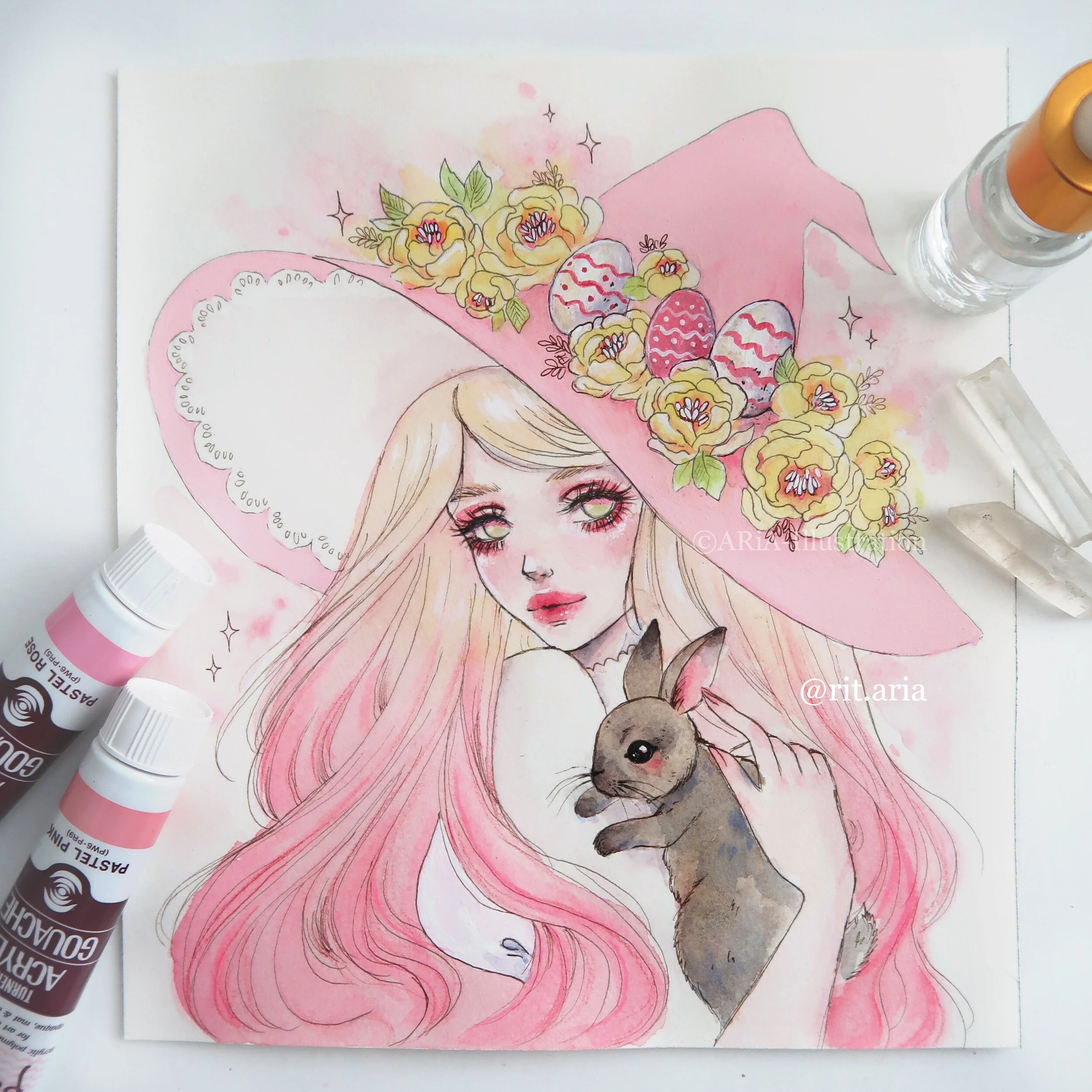 Easter witch Original Art — Aria-Illustration