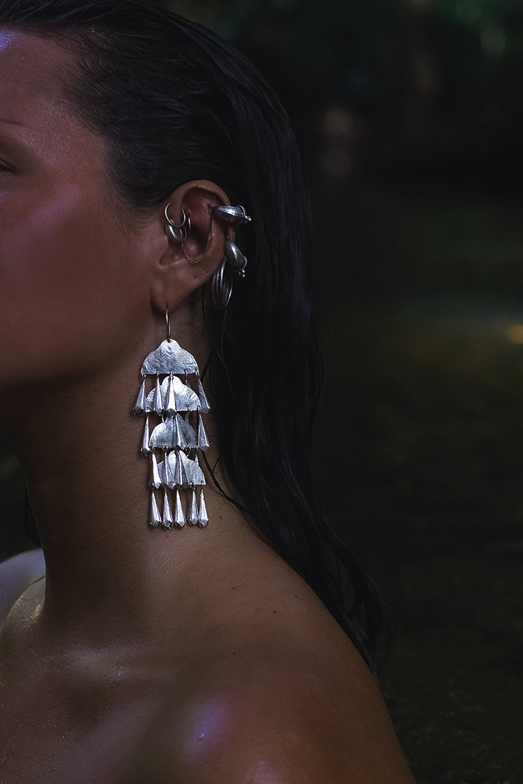 Ewa Tribal Jewelry Handcrafted Silver Earrings — EWA TRIBAL JEWELRY