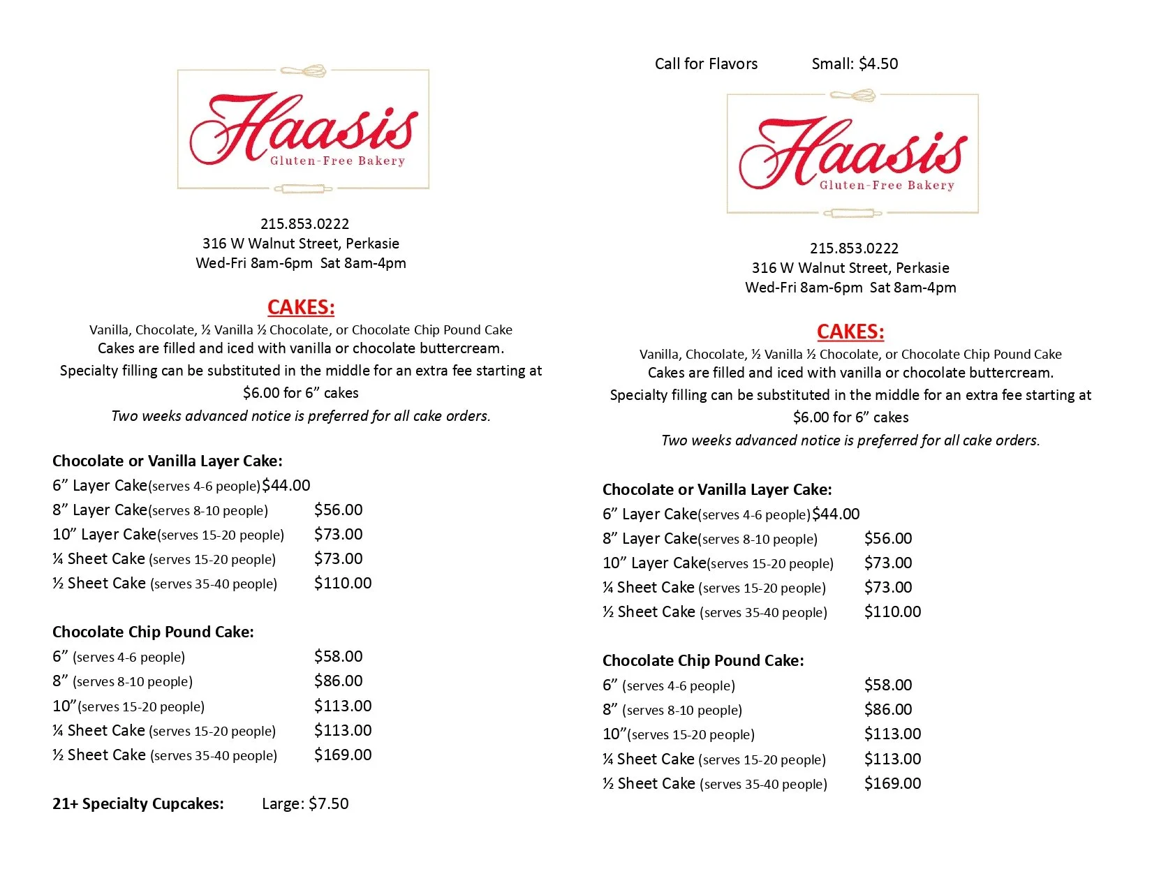 Cakes & Catering — Haasis Gluten Free Bakery