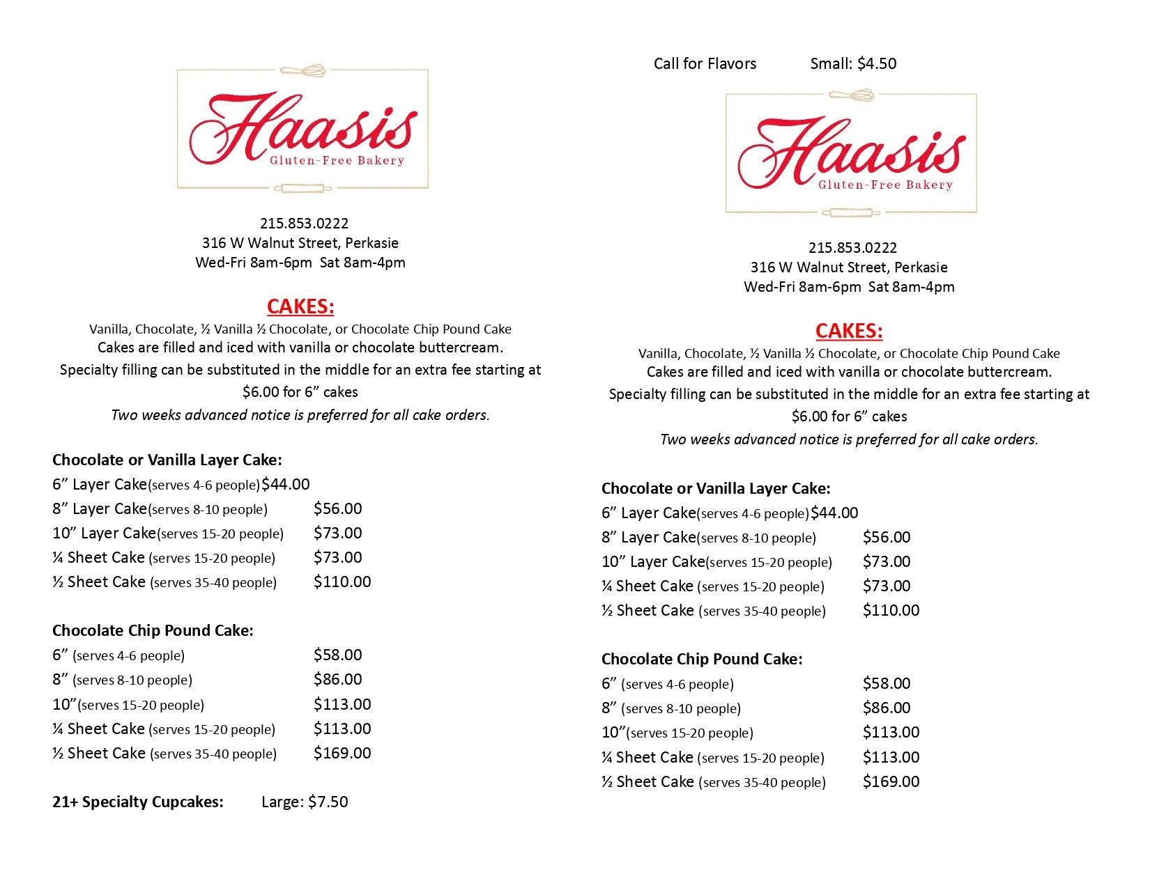 Cakes & Catering — Haasis Gluten Free Bakery