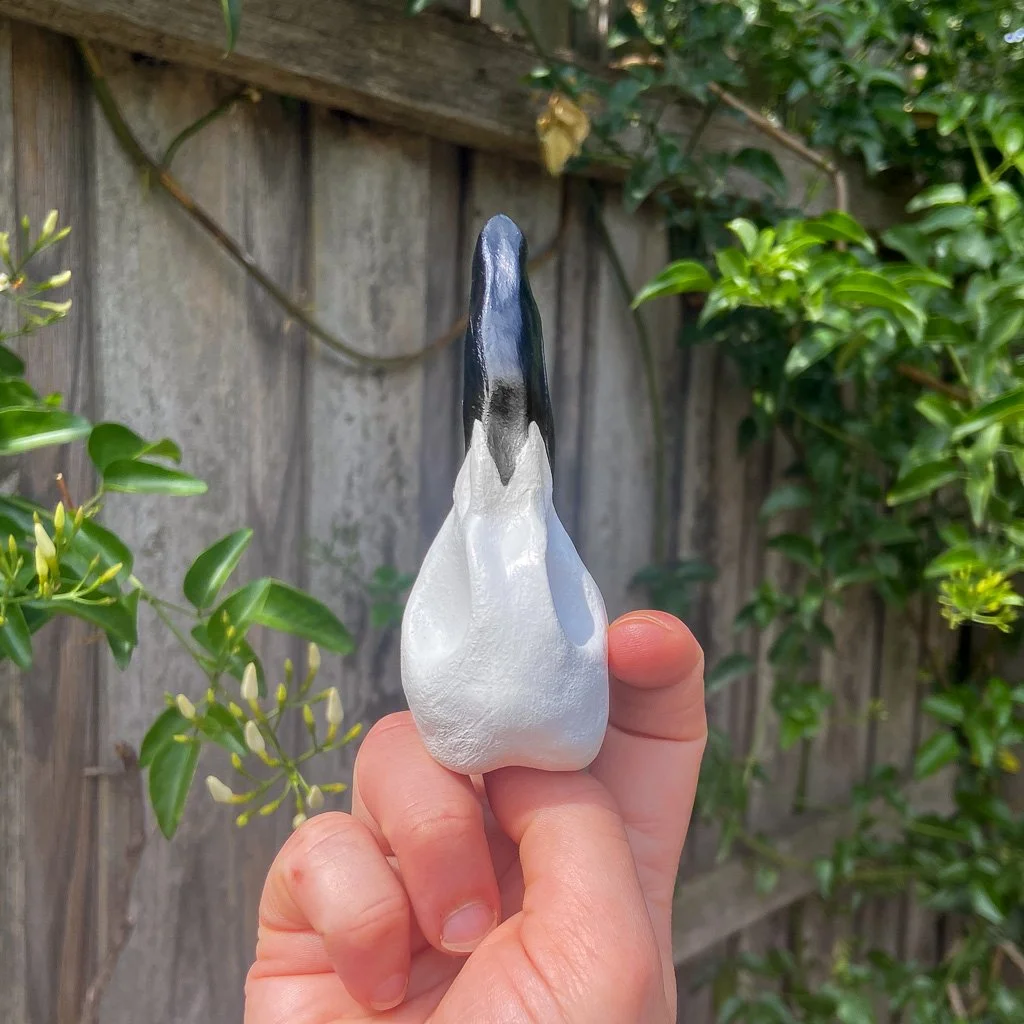 04 Ceramic Crow Skull Sculpture — Jenna Sten Makes