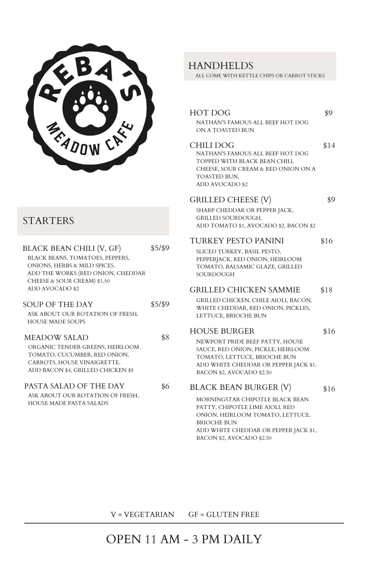 Reba's Meadow Cafe — Bear Valley Adventure Co.