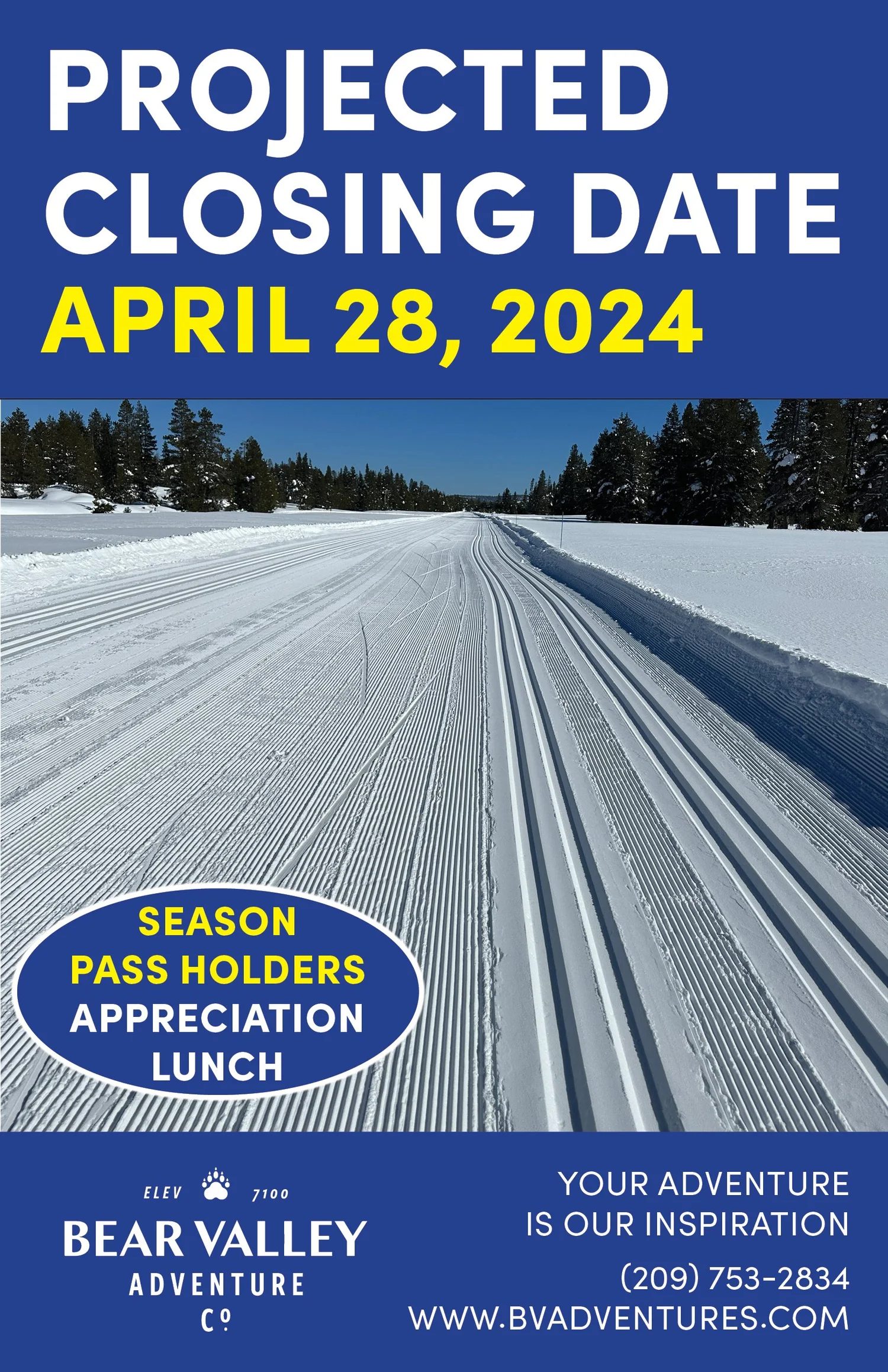 Projected Closing Date: 4/28/2024 — Bear Valley Adventure Co.