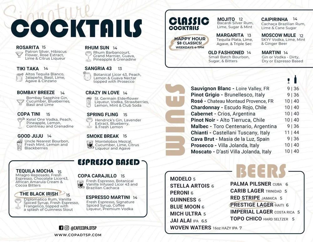 MENU — COPA