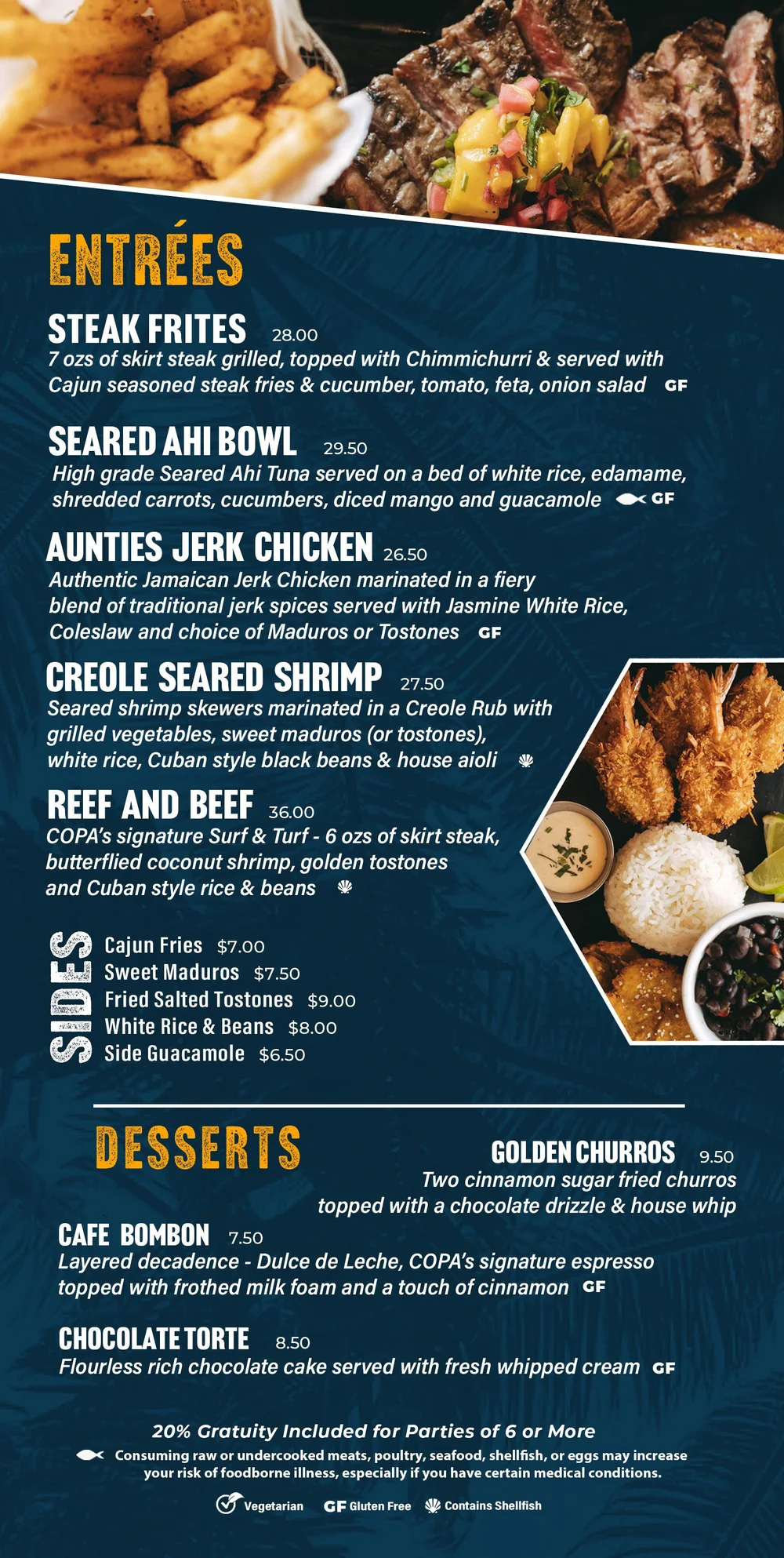 Menu | COPA – Downtown St. Petersburg — COPA