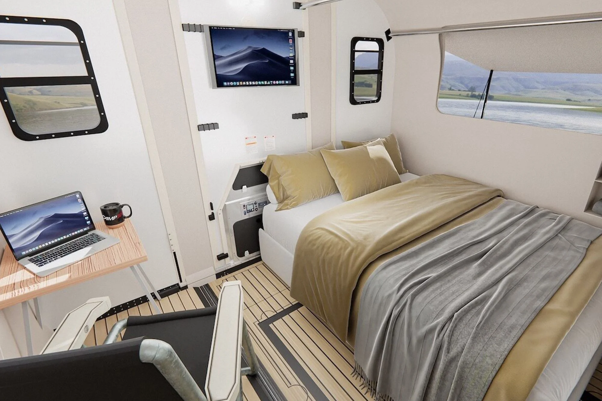 ellectric — World’s first folding camping cabin by Camp365 for Tesla ...