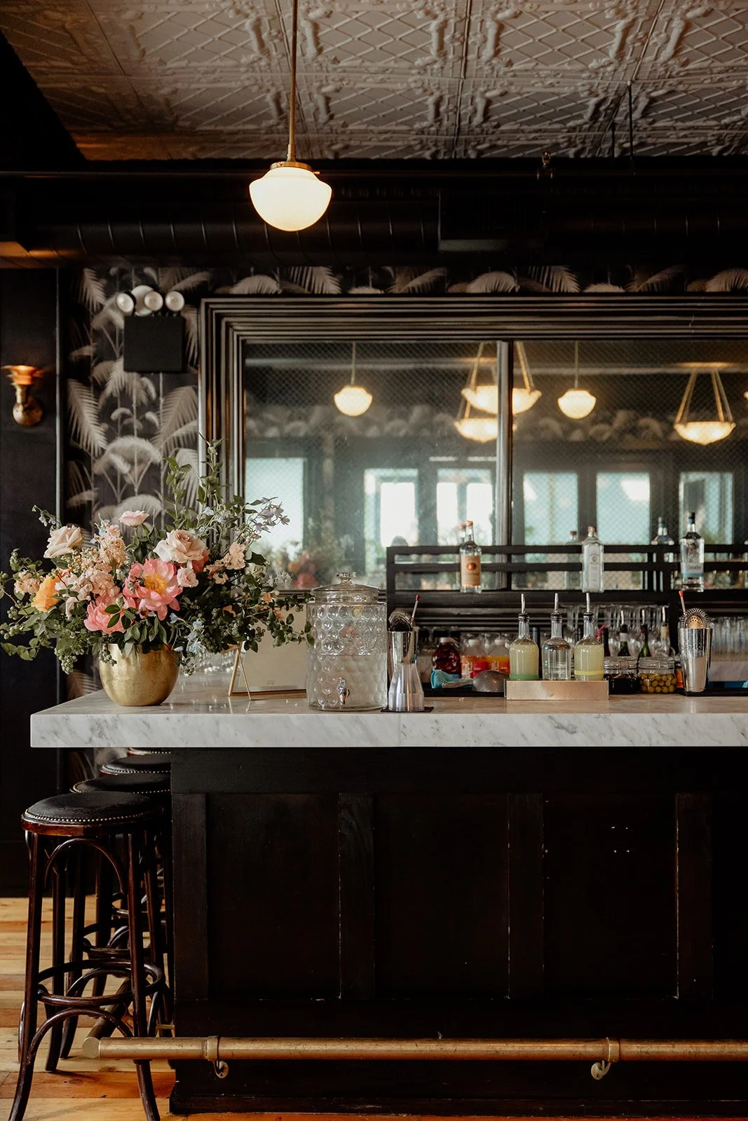 Rachel + Rex' Coral and Dusty Blue Brooklyn Wedding — A Petal to Peddle ...