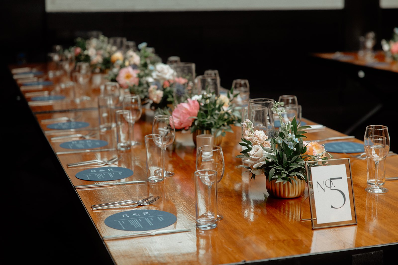 Rachel + Rex' Coral and Dusty Blue Brooklyn Wedding — A Petal to Peddle ...