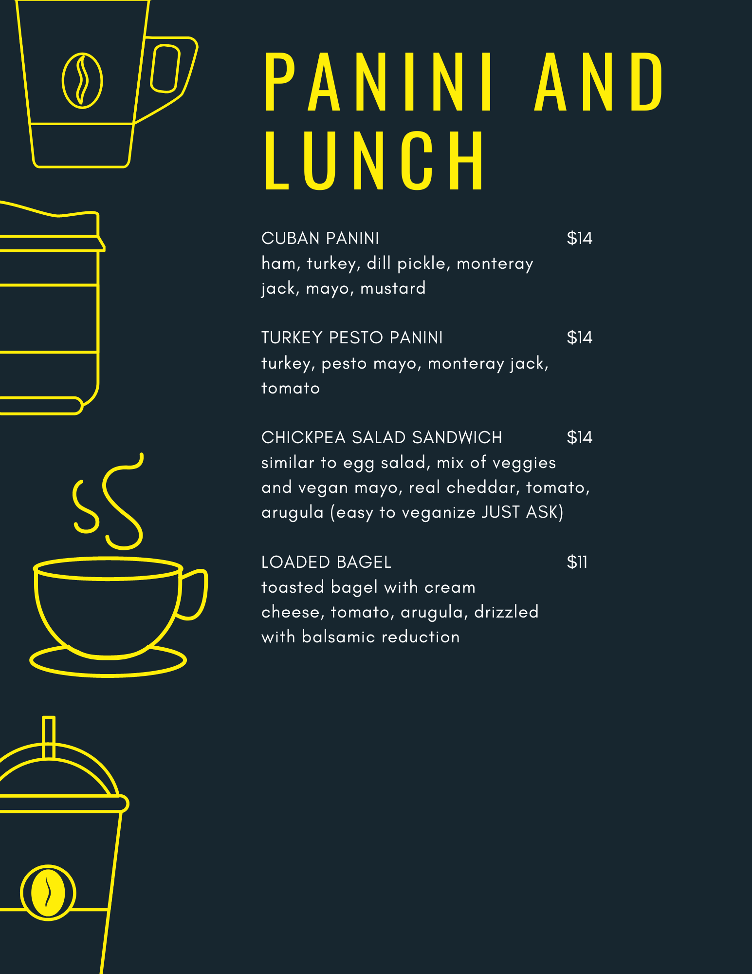 Menu — Anvil Coffee House