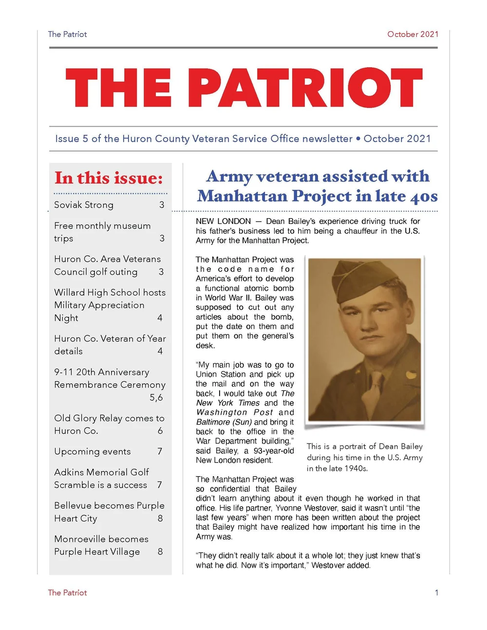 Newsletter — Huron County Veterans Services Office