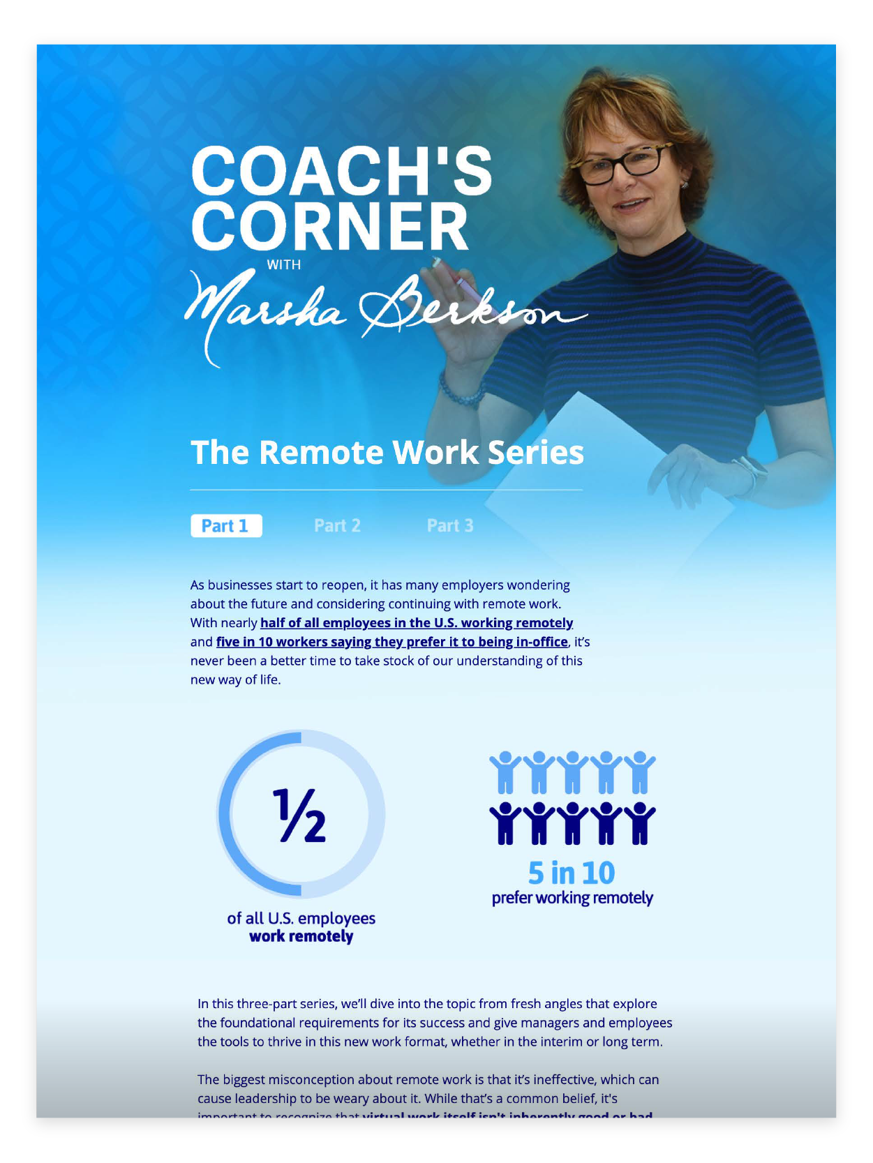Coach's Corner Newsletter — Marsha Berkson Consulting