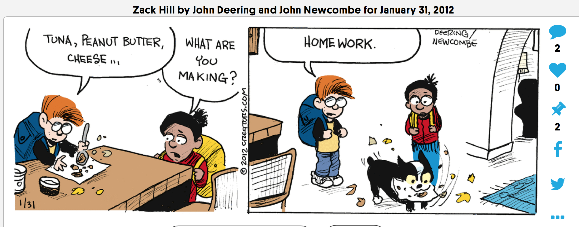 Zack Hill Comic Strip