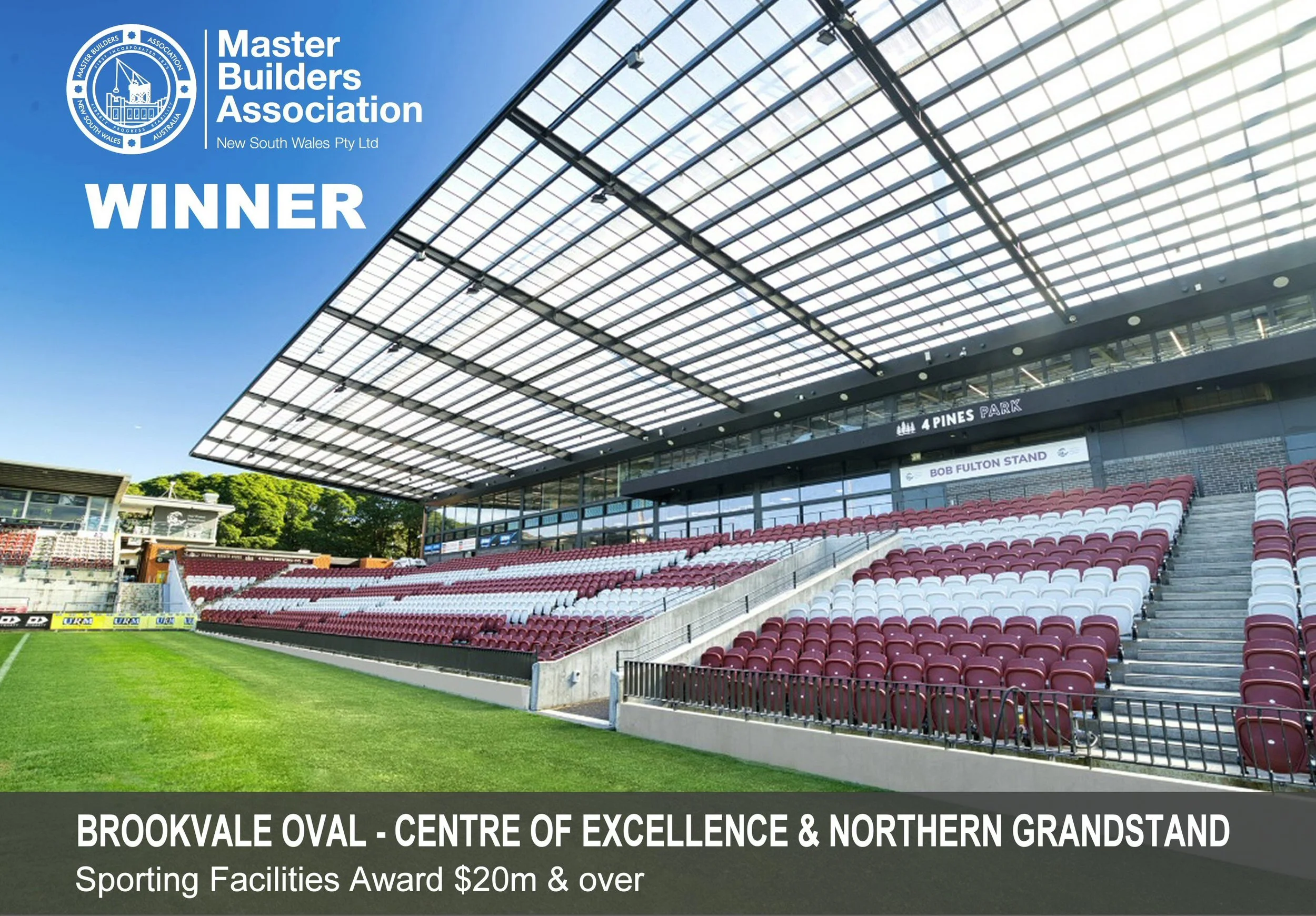 Brookvale Oval - Centre of Excellence and Grandstand — Dunrite Linings