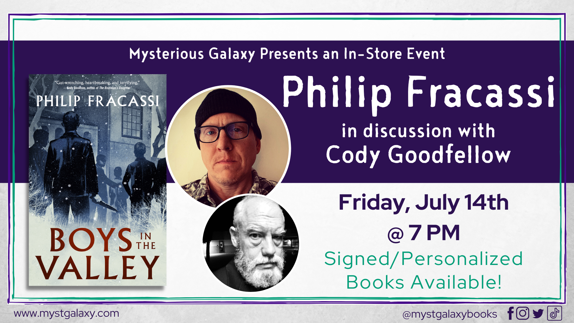 BOYS IN THE VALLEY - 2023 TOUR DATES — Philip Fracassi