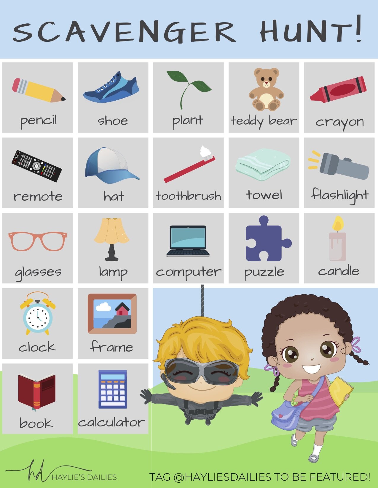 Keep The Kids Entertained With These Fun And Interactive Scavenger Hunt ...