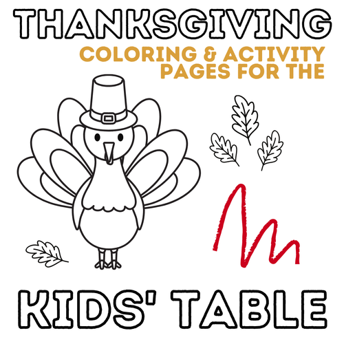 Printable Thanksgiving Coloring / Activity Sheets For The Kids' Table ...