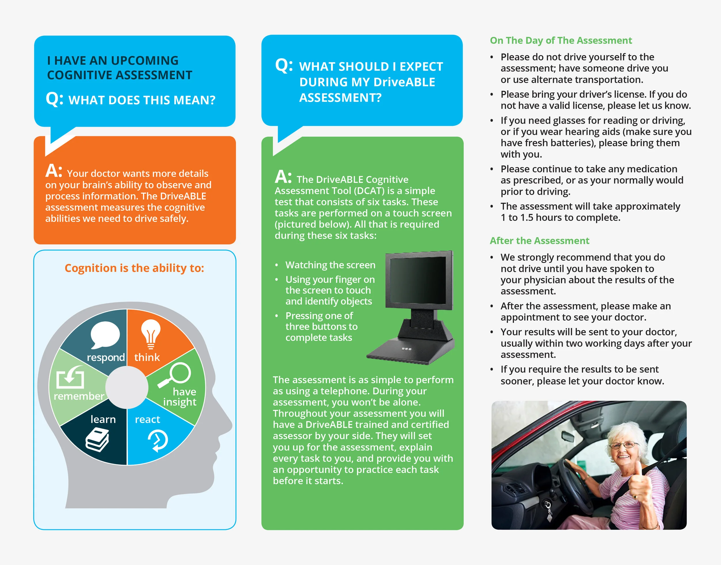 Assessment Process — Driver Cognitive Assessment Center