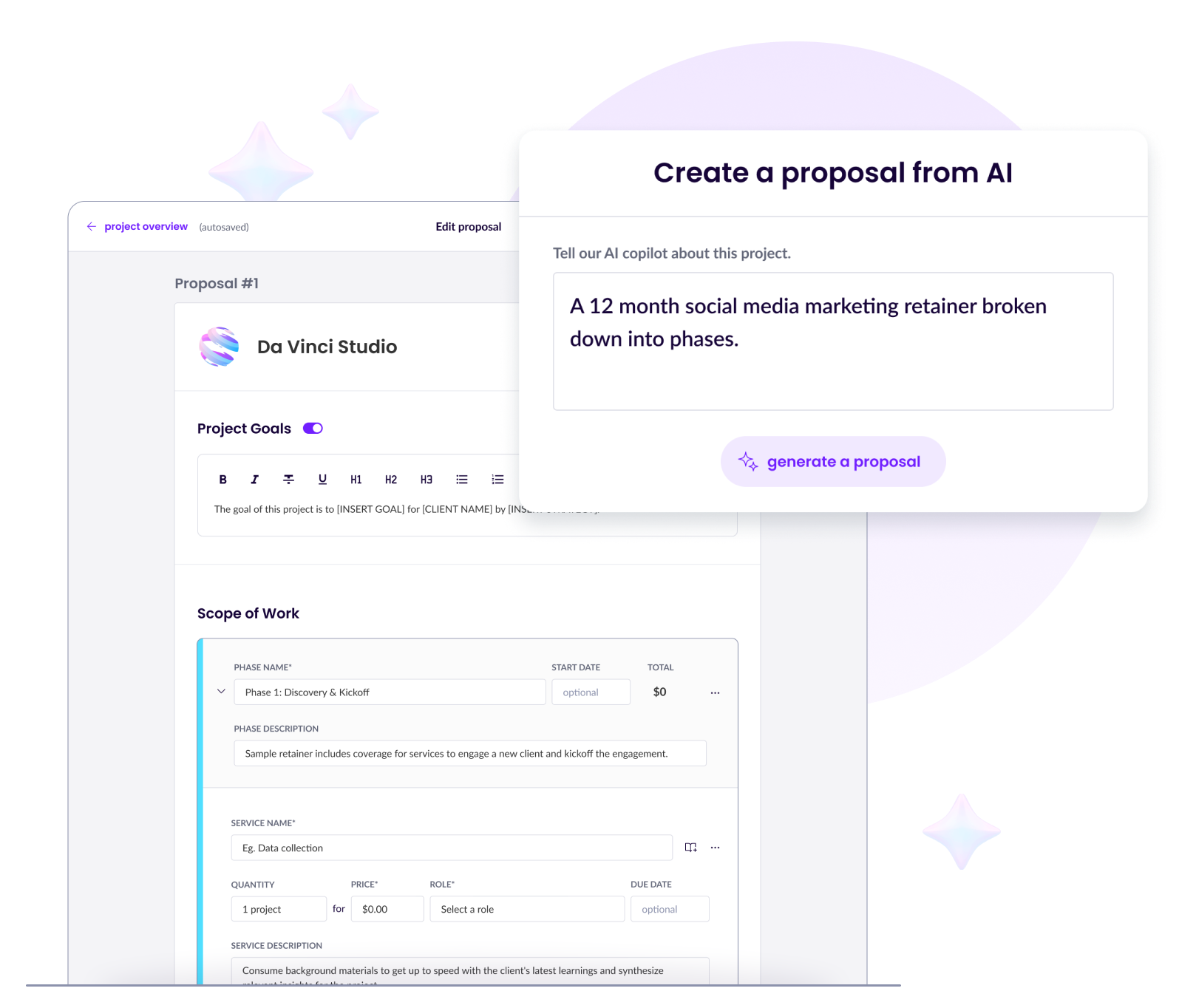 Wethos AI-Generated Proposals built directly into your all-in-one tool ...