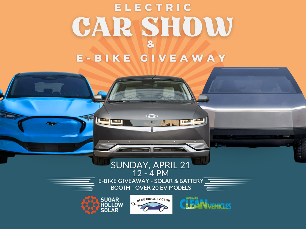 Earth Month EV Car Show and E-Bike Giveaway — Sugar Hollow Solar