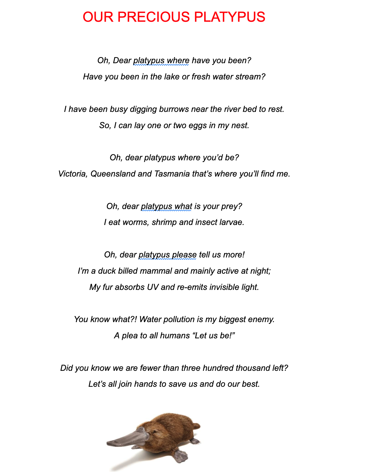 Great Australian Platypus Search — Environment Education Victoria
