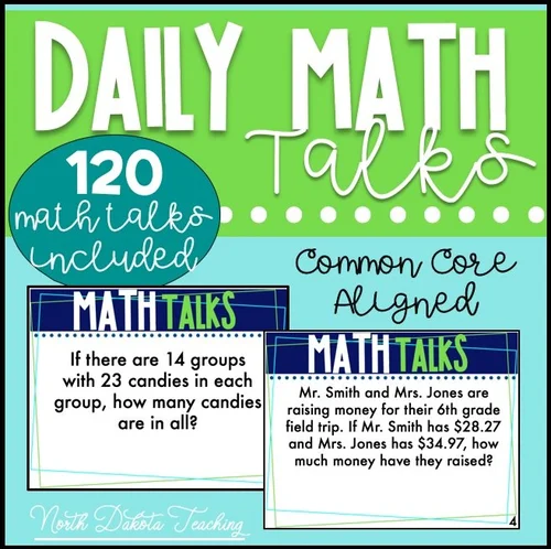 Middle School Number Talks — Mrs. Kayla Durkin