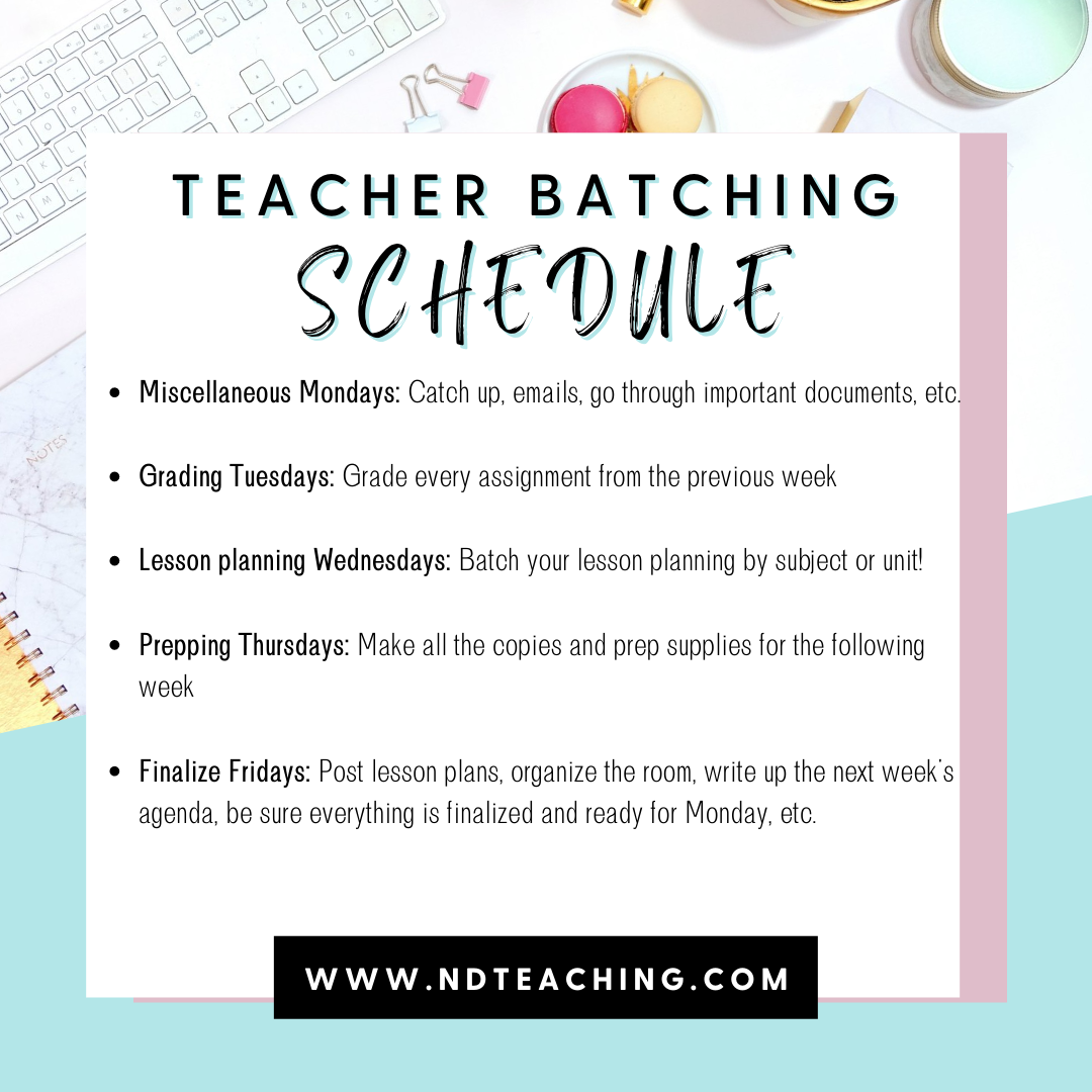 Teacher Batching: 5 Ways to Optimize Prep Time and Stick to Contracted ...