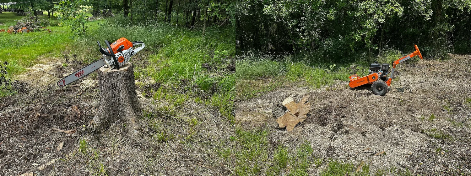BEFORE & AFTER — Larry's Lawn Mowing Service