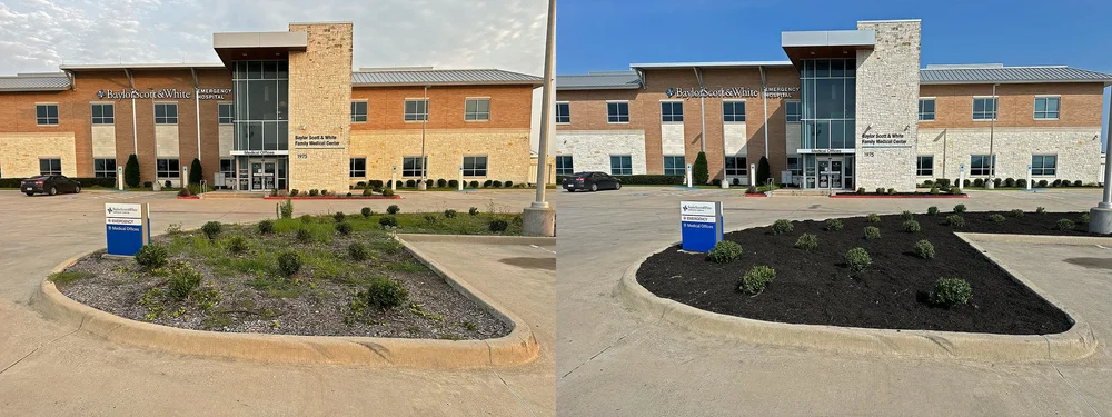 BEFORE & AFTER — Larry's Lawn Mowing Service