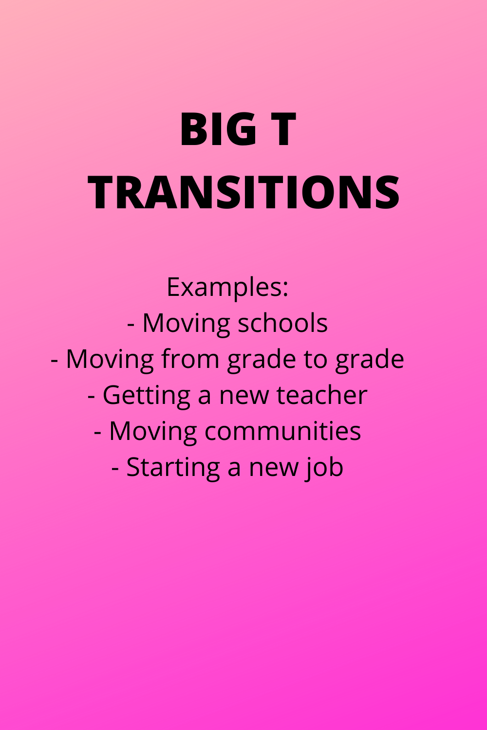 Transitions Big and Small — Access2Education