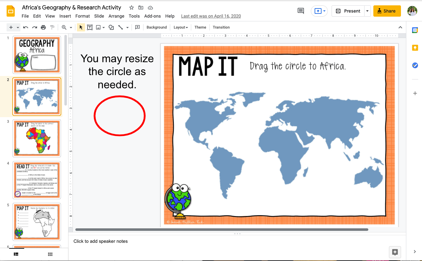 6 Elements for a Digital Geography Activity in Google Slides — Sarah ...