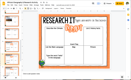 6 Elements for a Digital Geography Activity in Google Slides — Sarah ...