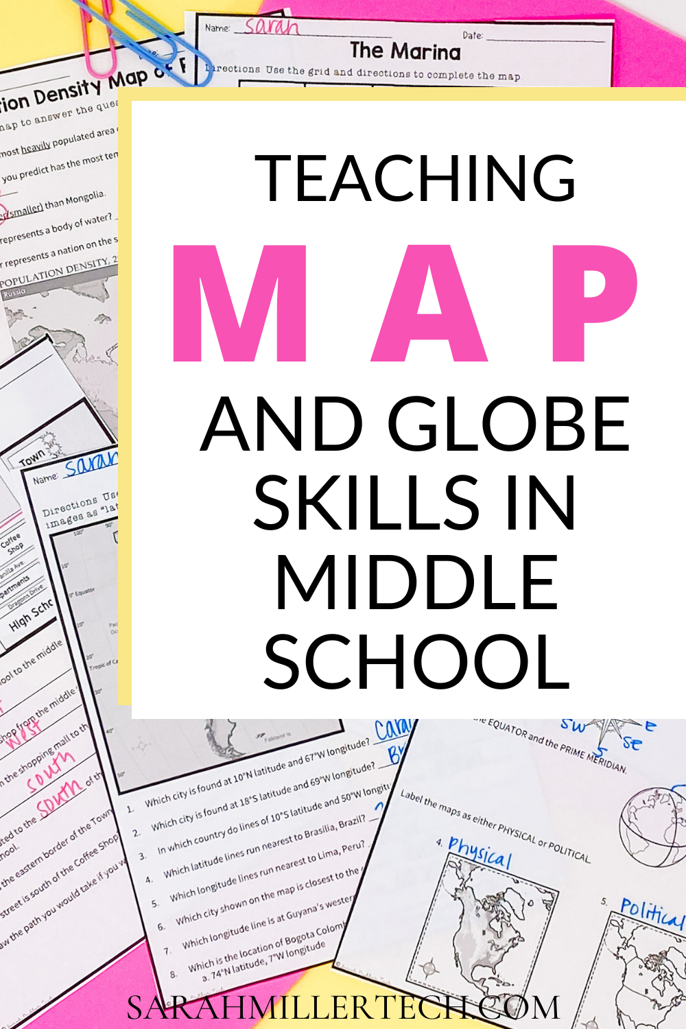 Free Map Skills Worksheets For Middle School Free Printable World Maps