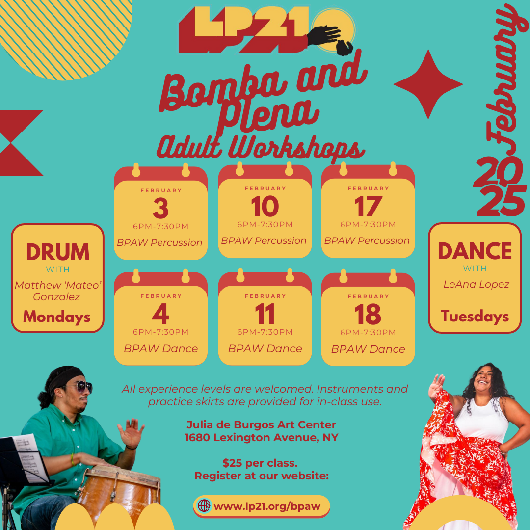 Bomba and Plena Drum and Dance Workshops for Adults — Los Pleneros de la 21