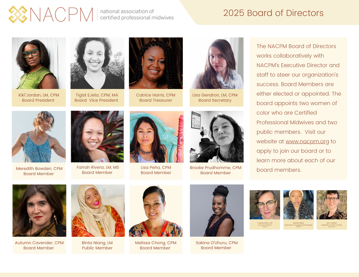 Congrats to Incoming Board Members — NACPM