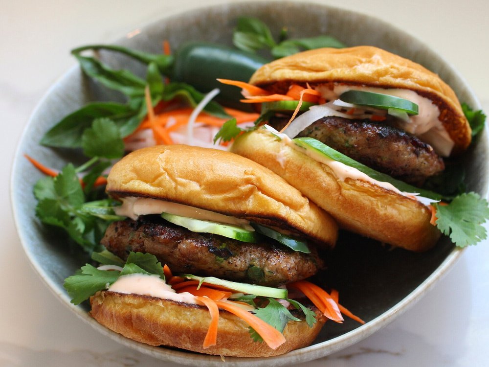 Vietnamese Pork Banh Mi Burger — Toothsome Bites