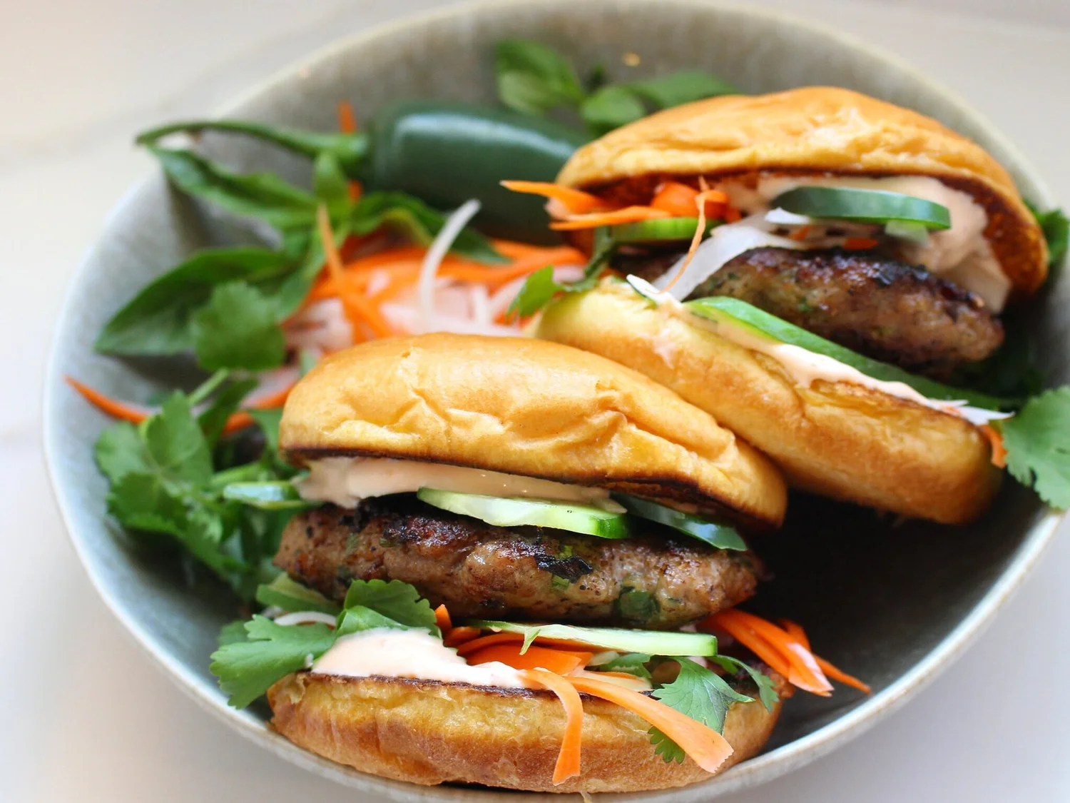 Vietnamese Pork Banh Mi Burger — Toothsome Bites
