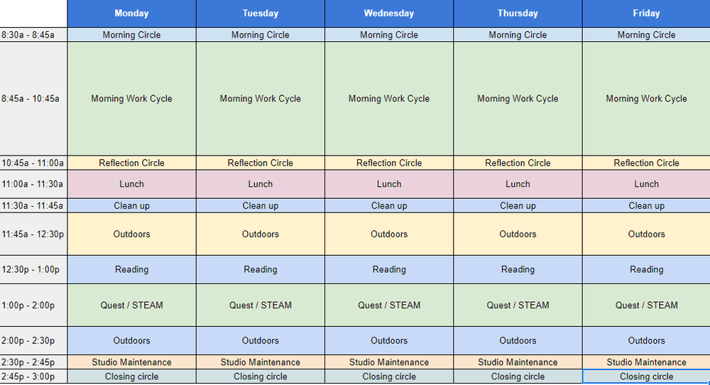 Kindergarten Daily Life — Acton Academy Columbus | Montessori and ...