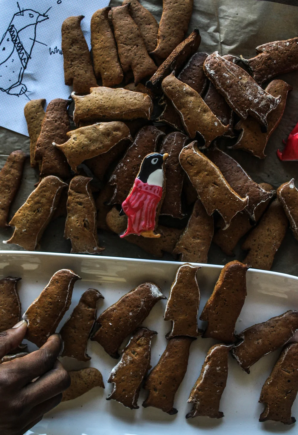 Black Pepper Gingerbread Penguins with Chunks of Candied Ginger ...