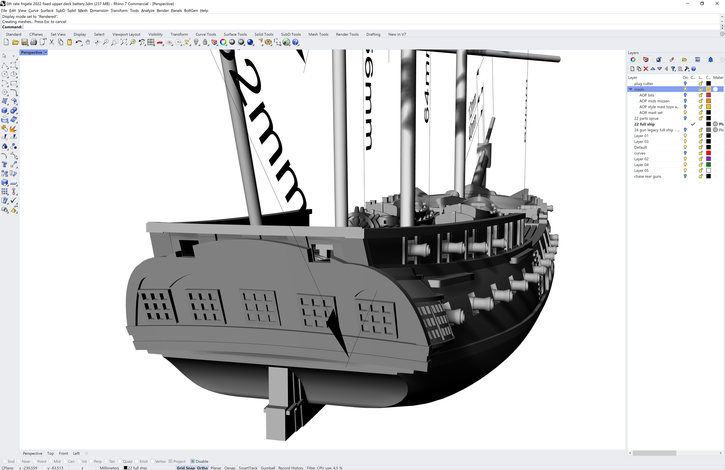 36 Gun Frigate (6mm) — Sea Dog Game Studios