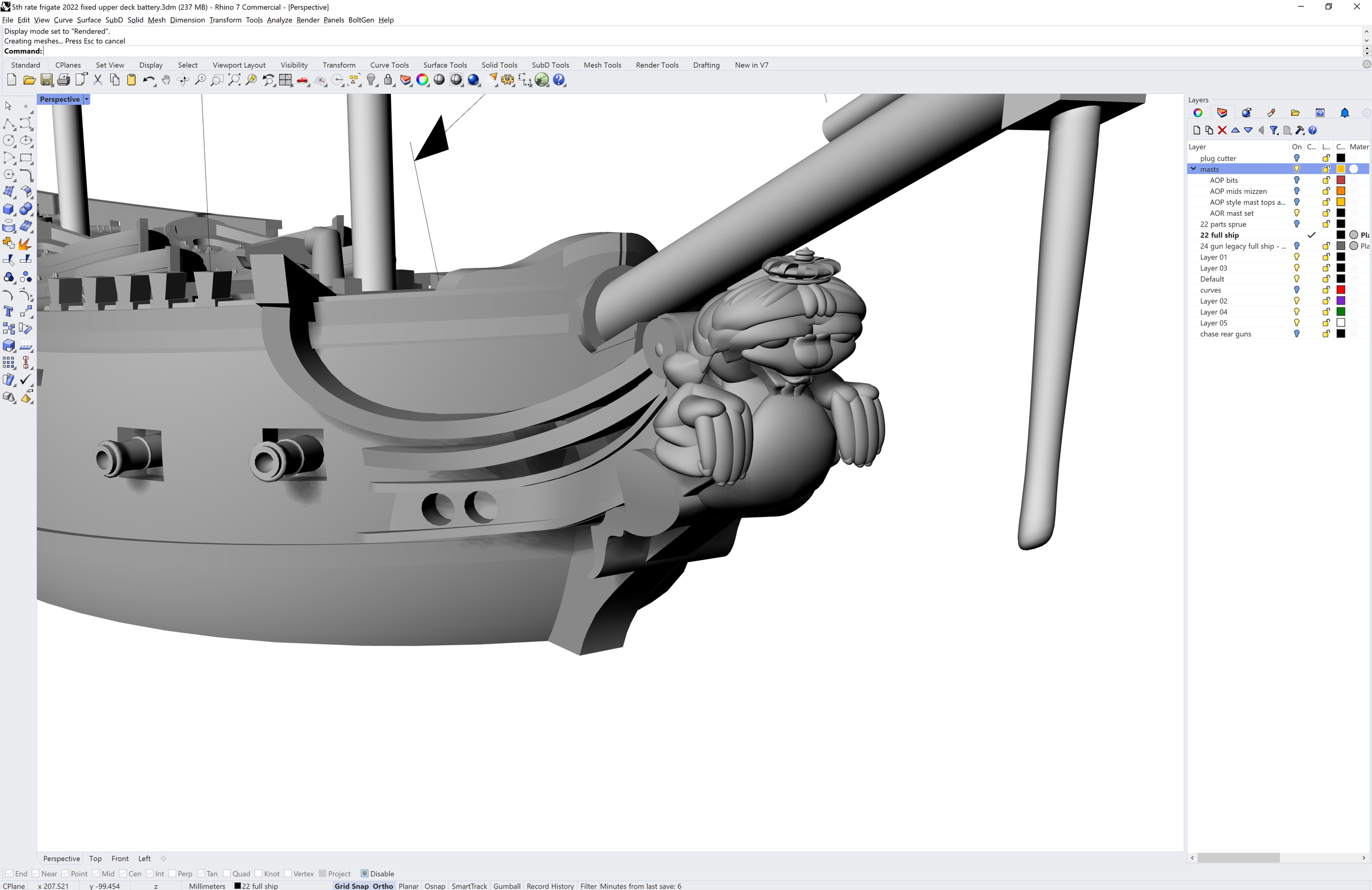 36 Gun Frigate (6mm) — Sea Dog Game Studios