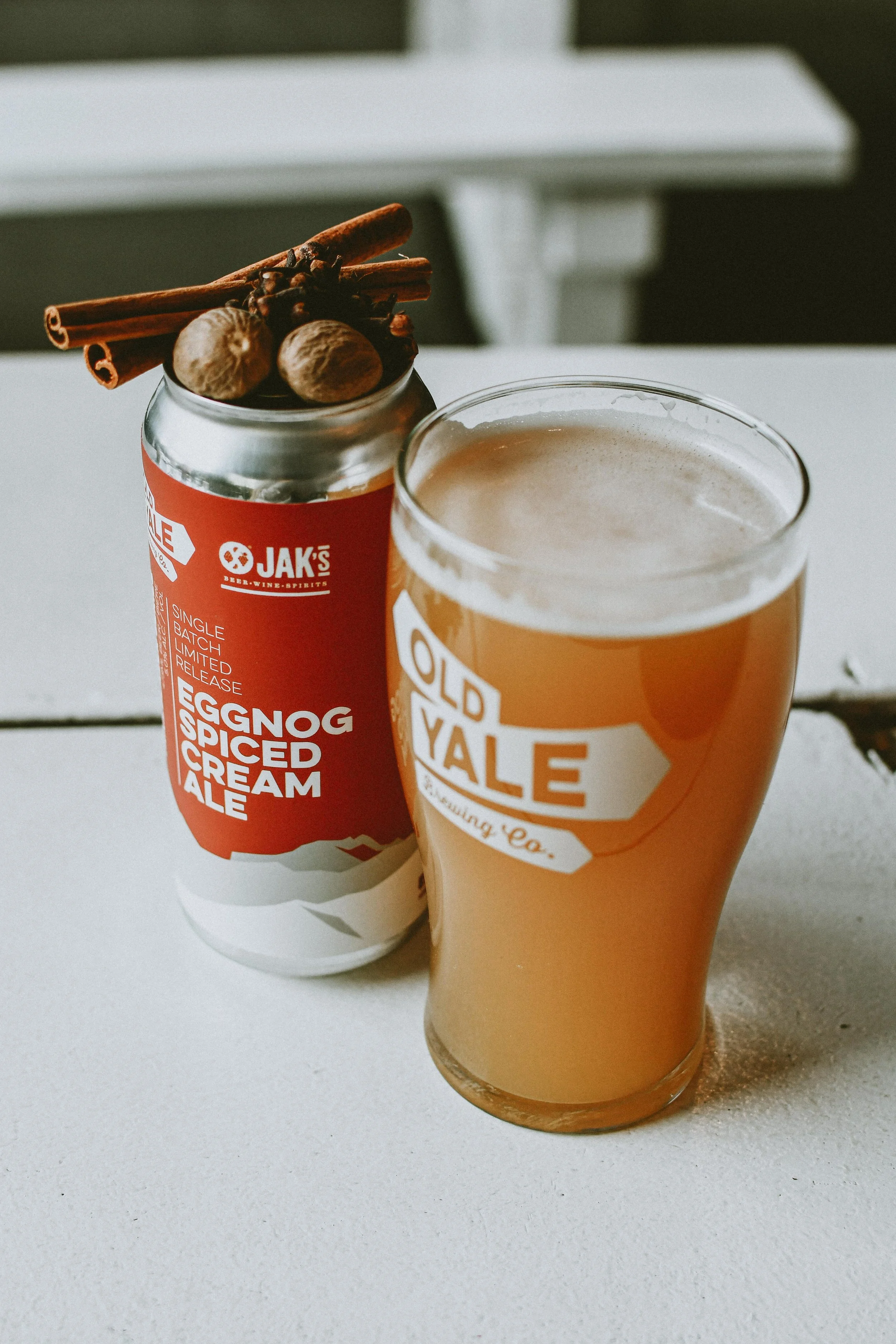 NEW BEER: Eggnog Spiced Cream Ale (JAK's Exclusive) — Old Yale Brewing