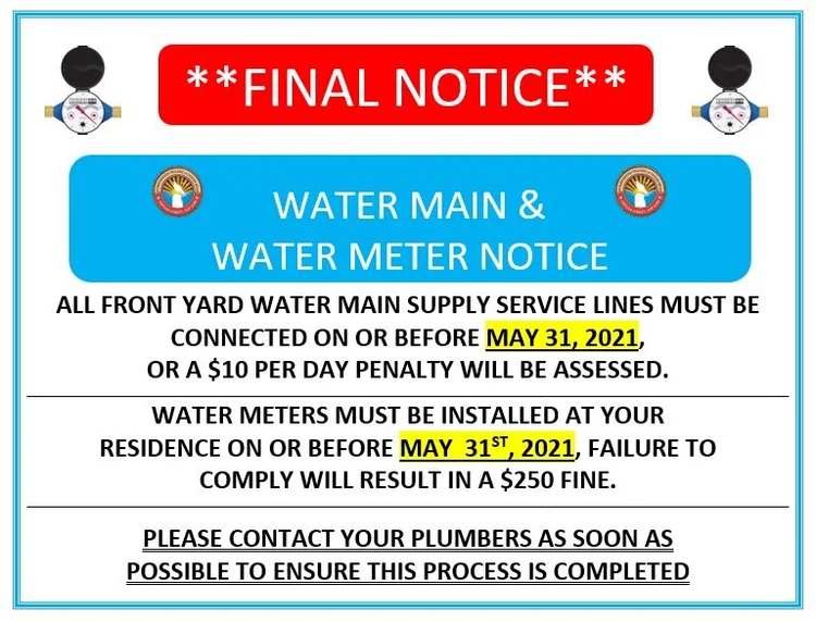 Water Meter Notice 1/15/2021 — Village of Ocean Beach