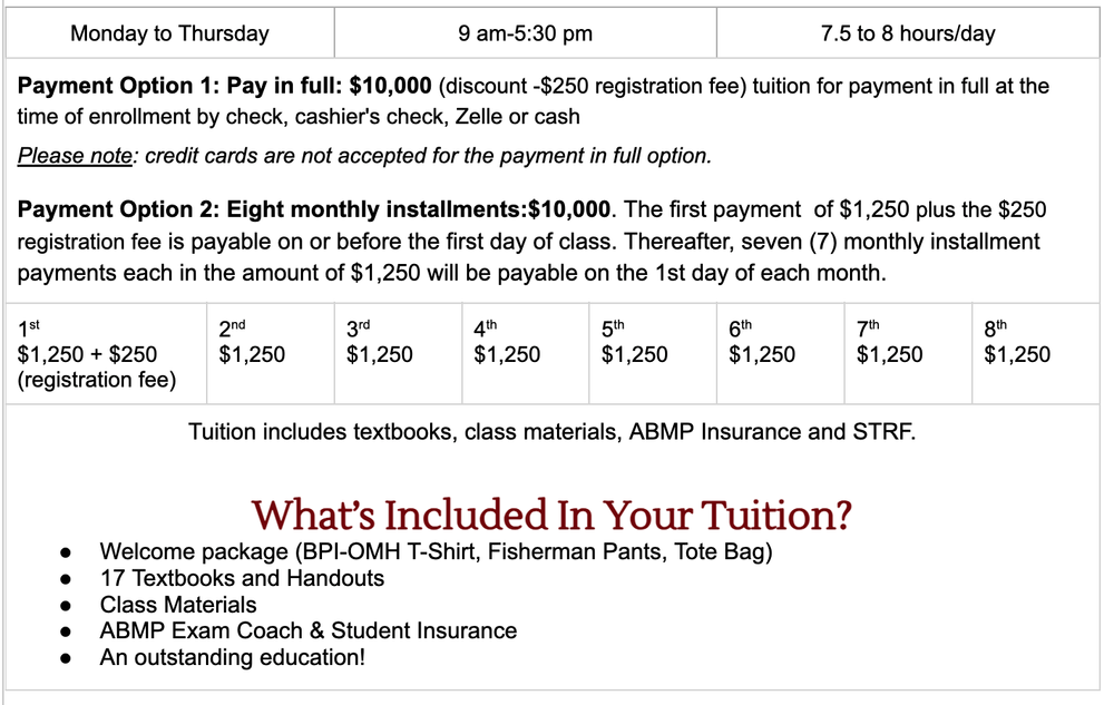 Enrollment & Fees — bpisf.org
