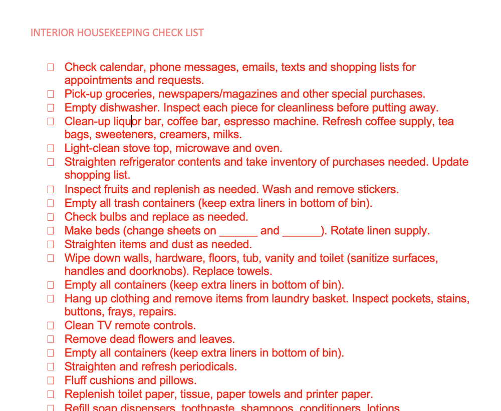 Eight Quick Tips For Creating Really Great Checklists — Estate ...