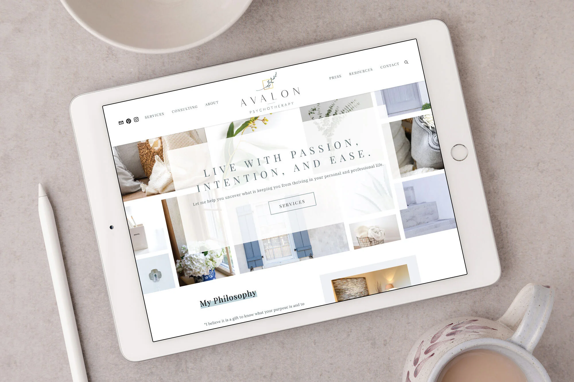 Therapy Site Design — Bold August Design Studio, Formerly Let's Go Studio