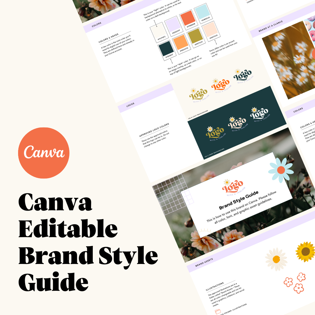 Canva Style Guide: A Canva Editable Identity Guide — Bold August Design ...