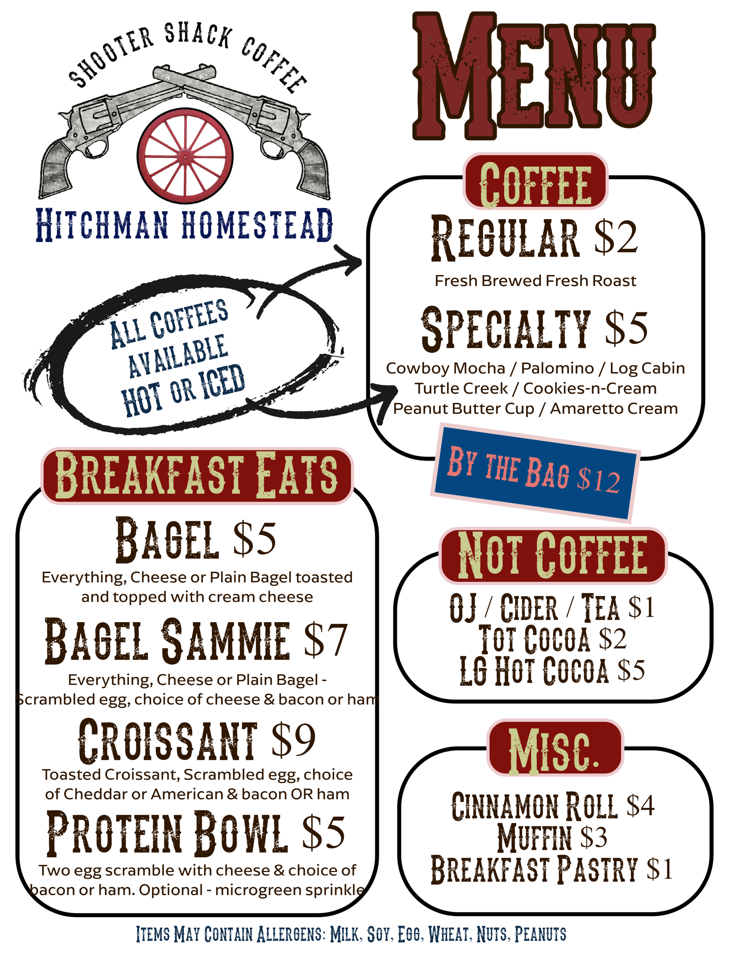 COFFEE WAGON — HITCHMAN HOMESTEAD COFFEE WAGON — HITCHMAN HOMESTEAD