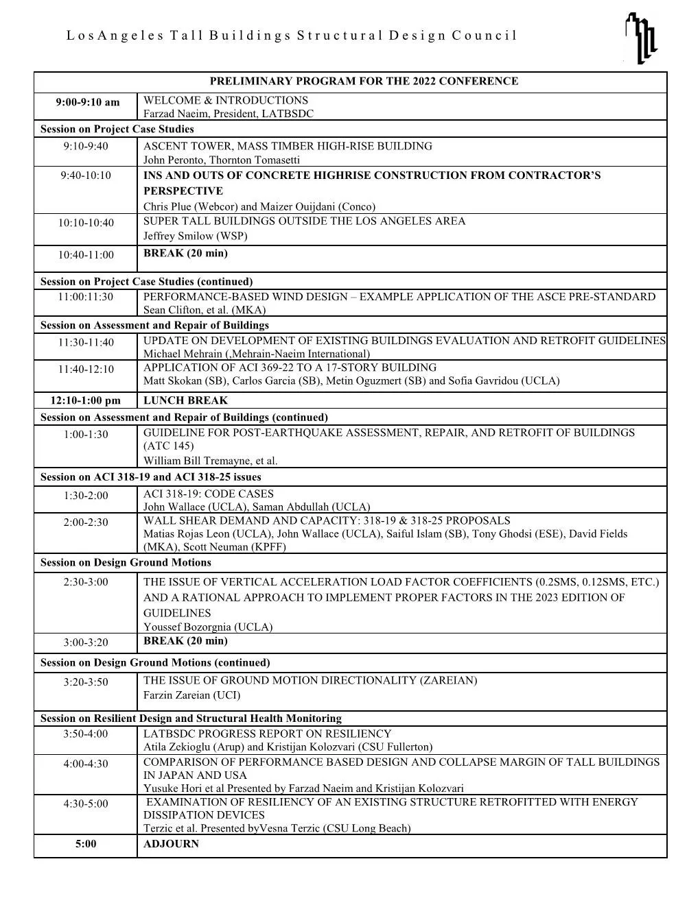 Los Angeles Tall Buildings Structural Design Council — 2021 Los Angeles ...