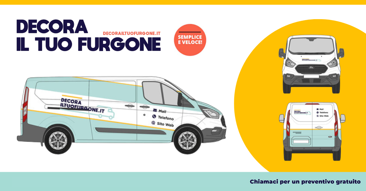 DECORAZIONE VEICOLI: PACCHETTO SUPER — Decora il Tuo Furgone con un click