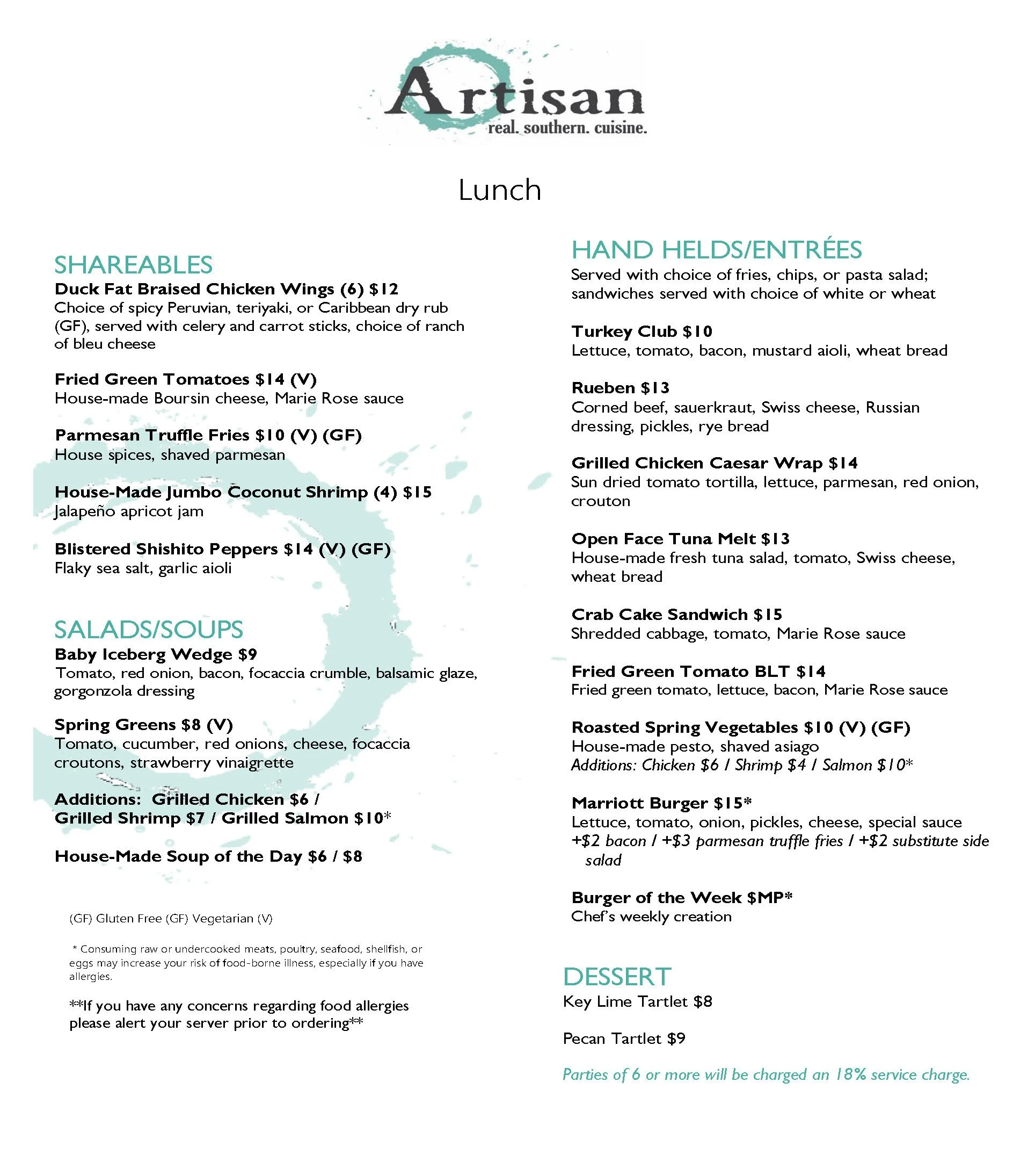 Lunch — ARTISAN - GREENVILLE